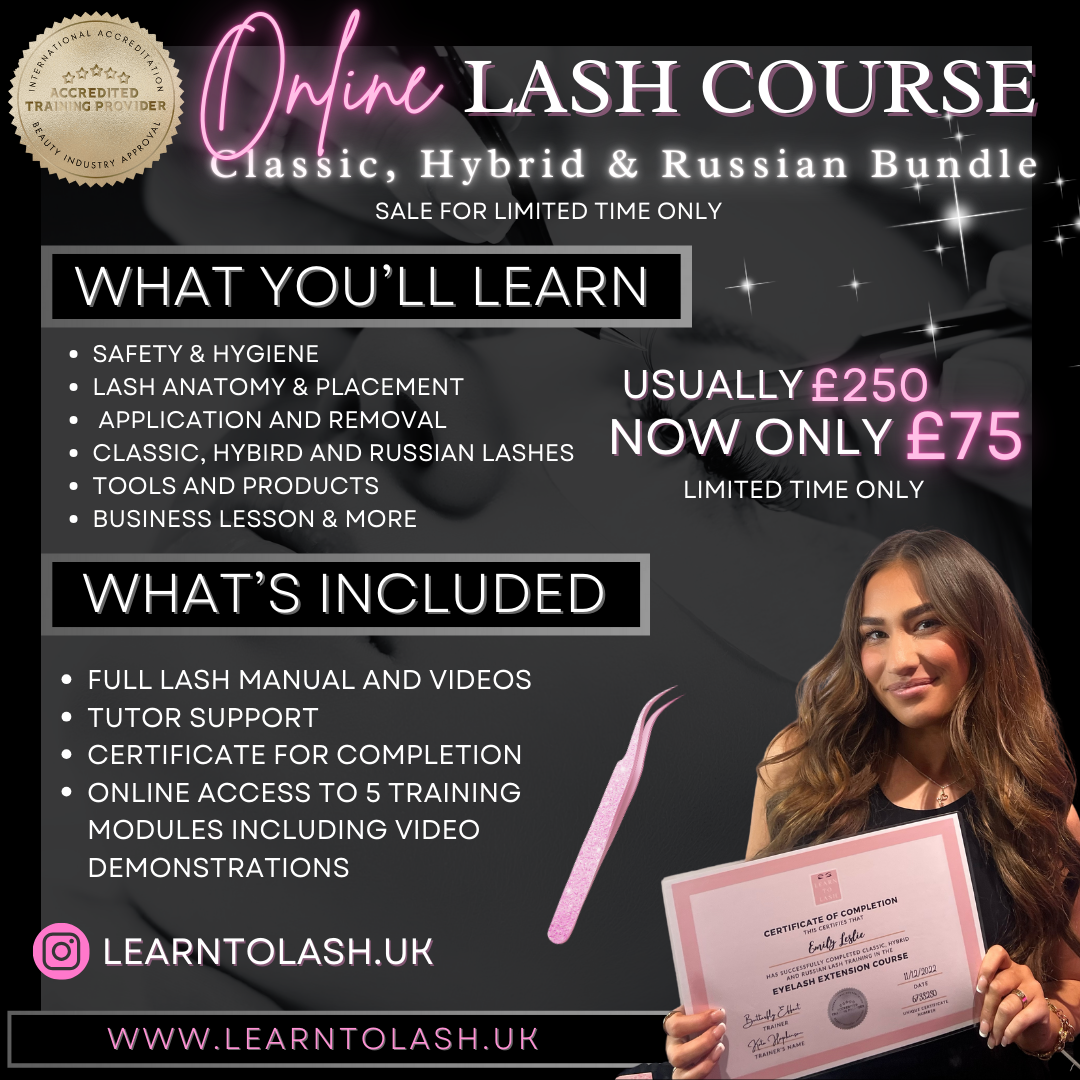 Online Bundle - Accredited Fast Track Eyelash Extension Course (Classi ...